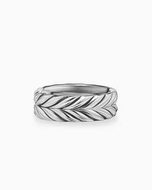 David Yurman Chevron Band Ring - All Sterling Silver
