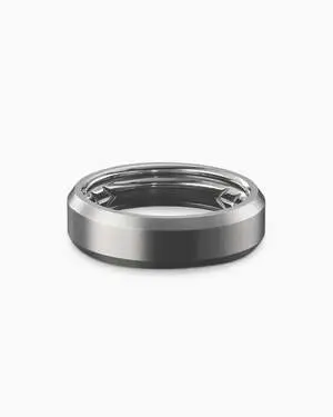David Yurman Beveled Band Ring - Grey Titanium