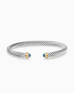 David Yurman Cable Bracelet With - Blue Topaz