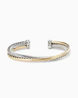 David Yurman Crossover Cuff Bracelet - Sterling Silver/18k Yellow Gold