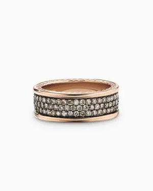 David Yurman Streamline Pavé Diamond Band Ring - Cognac Diamond