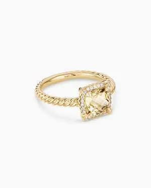 David Yurman David Yurman Petite Chatelaine® Pavé Bezel Ring Champagne Citrine