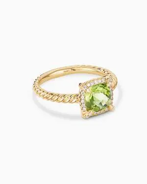 David Yurman Petite Chatelaine® Pavé Bezel Ring - Peridot