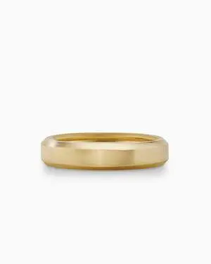 David Yurman 18k Yellow Gold 6mm Beveled Band Ring - All 18k Yellow Gold