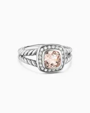 David Yurman Petite Albion Ring With And Diamonds - Morganite