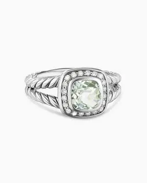 David Yurman Petite Albion Ring With And Diamonds - Prasiolite