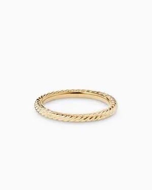 David Yurman Cable Collectibles® Stack Ring - All 18k Yellow Gold