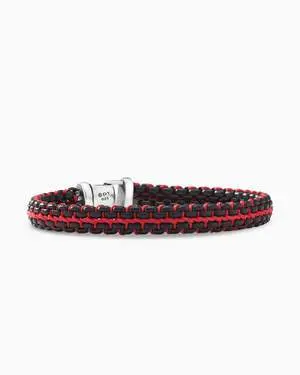 David Yurman David Yurman Woven Bracelet Black/red Nylon