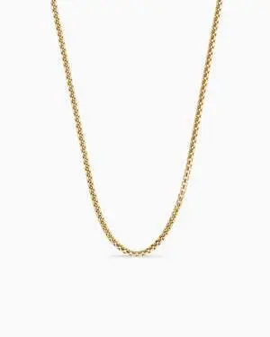 David Yurman 18k Yellow Gold 2.7mm Box Chain Necklace - All 18k Yellow Gold