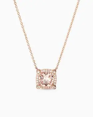 David Yurman Petite Chatelaine® 18k Rose Gold Pendant Necklace - Morganite