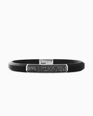 David Yurman Streamline Diamond Id Bracelet - Black Diamond Rubber