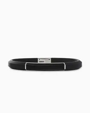 David Yurman Streamline® Id Bracelet - Black Onyx/black Rubber