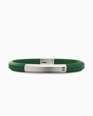 David Yurman Streamline® Id Bracelet - Green Rubber
