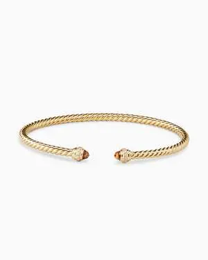 David Yurman David Yurman CLASSIC CABLESPIRA® Bracelet In 18K Yellow Gold With Topaz And Diamonds Madeira Citrine