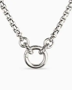 David Yurman Smooth Amulet Box Chain Necklace