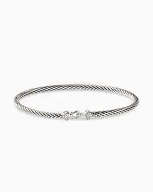 David Yurman Buckle Classic Cable Bracelet - Diamond