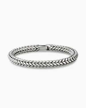 David Yurman Chevron Station Bracelet - All Sterling Silver