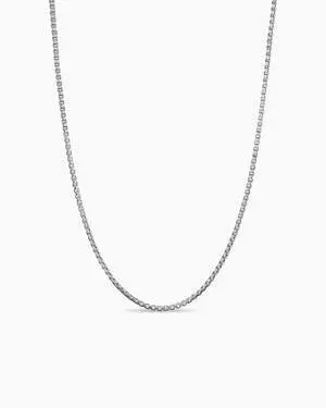 David Yurman Sterling Silver 1.7mm Box Chain Necklace - All Sterling Silver