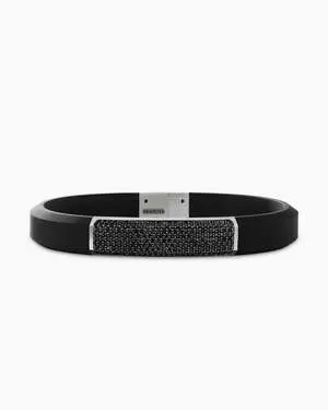 David Yurman Streamline Id Bracelet - Black Diamond Rubber