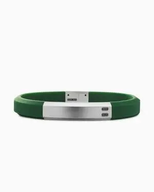 David Yurman David Yurman Streamline ID Bracelet Green Rubber