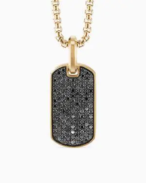David Yurman Chevron Tag With Black Diamonds - Black Diamond
