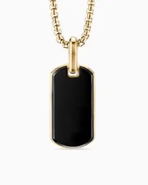 David Yurman David Yurman Chevron Tag With Black Diamonds Black Onyx