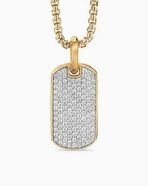 David Yurman David Yurman Chevron Tag With Black Diamonds Diamond