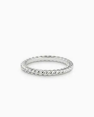 David Yurman Dy Cable Band Ring - Platinum