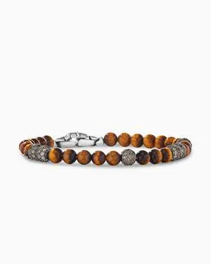 David Yurman Spiritual Beads Bracelet With Tiger’s Eye And Cognac Diamonds - Tigers Eye/cognac Diamond