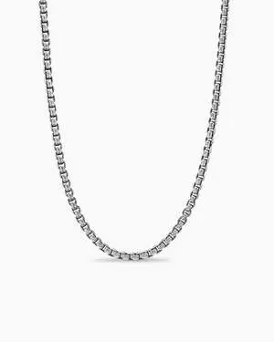 David Yurman Box Chain Necklace - Grey Titanium With Sterling Silv