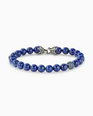 David Yurman Spiritual Beads Bracelet With And Sapphire - Lapis/sapphires