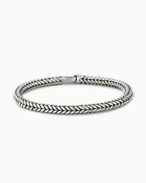 David Yurman Chevron Bead Bracelet - All Sterling Silver