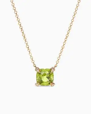 David Yurman Petite Chatelaine® Pendant Necklace With And Diamonds - Peridot