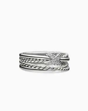 David Yurman X Crossover Band Ring - Diamond
