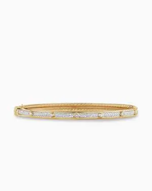 David Yurman 18k Yellow Gold Bangle With Diamonds And Rubies - Diamond