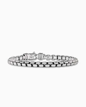 David Yurman Sterling Silver Box Chain Bracelet - All Sterling Silver