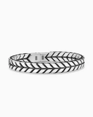 David Yurman Chevron Woven Bracelet - All Sterling Silver