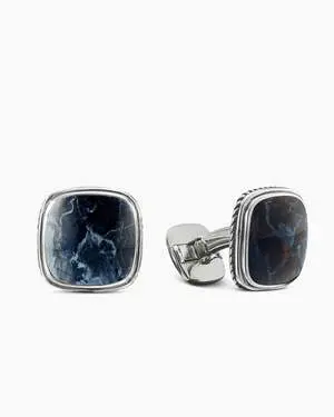 David Yurman Streamline® Inlay Cufflinks In Sterling Silver With - Pietersite