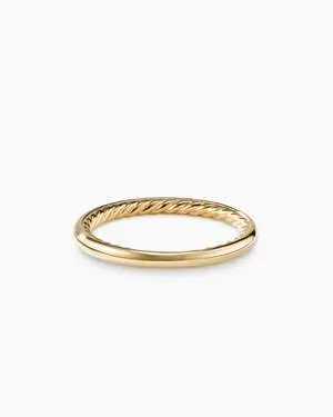 David Yurman Dy Eden Band Ring - All 18k Yellow Gold