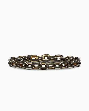 David Yurman Streamline® Oval Link Bracelet In 18k Yellow Gold With - Forged Carbon