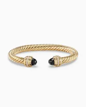 David Yurman David Yurman Cablespira® Bracelet With Diamonds Black Onyx