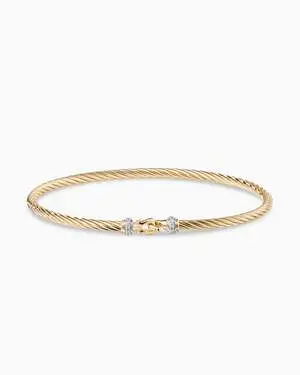 David Yurman David Yurman Buckle Classic Cable Bracelet Diamond