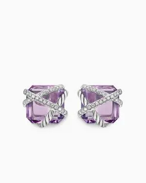 David Yurman Cable Wrap Stud Earrings - Lavender Amethyst