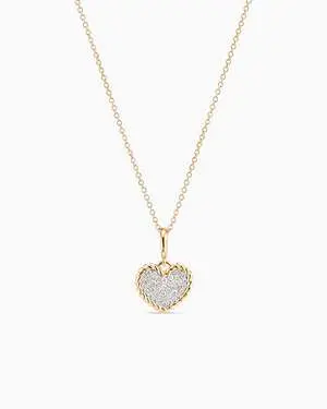 David Yurman Cable Collectibles Heart Necklace - Diamond