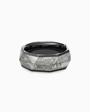 David Yurman Torqued Faceted Band Ring - Meteorite