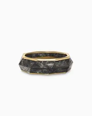 David Yurman Torqued Faceted Band Ring - Forged Carbon