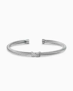 David Yurman X Classic Cable Station Bracelet - Diamond