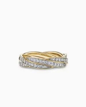 David Yurman Dy Helios™ 18k Yellow Gold Band Ring - Diamond