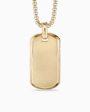 David Yurman Chevron 18k Yellow Gold Tag - All 18k Yellow Gold