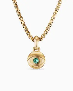 David Yurman Evil Eye Amulet - Emerald